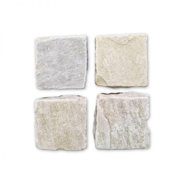 Raj Green Sandstone Riven Top Tumbled 100 x 100 Raj Green Sandstone Riven Top Tumbled 100 x 100